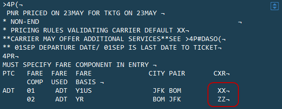 Fare Selection