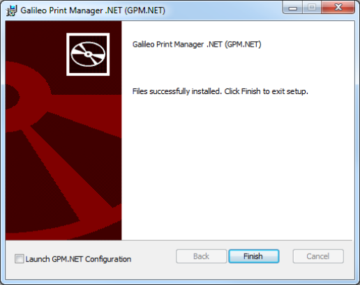 Installing Galileo Print Manager .NET