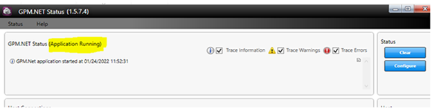 Configuring GPM.NET to run as an app