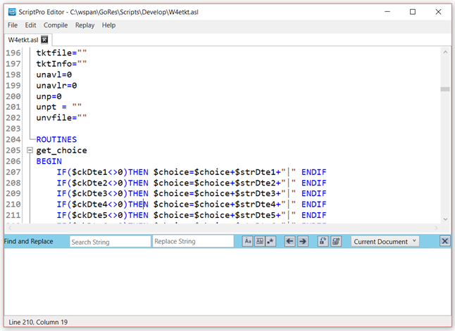 Search/Replace Window