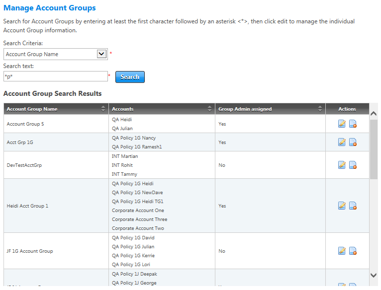 Create and Manage Account Groups