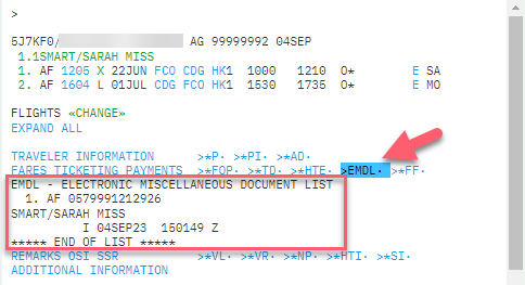 Display ancillary services