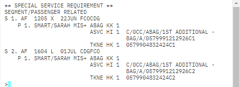 Display ancillary services