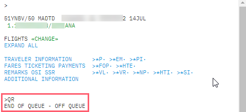 End of queue markers