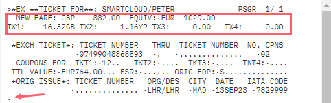 Exchange tickets