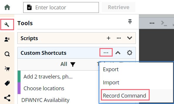 Custom Shortcuts