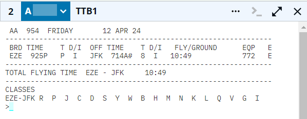Display inflight service
